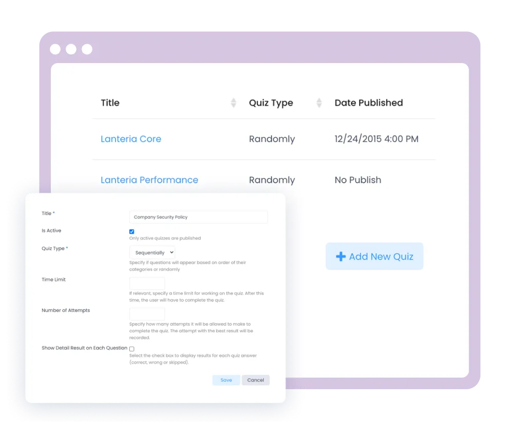 Lanteria HR Learning Management System | SharePoint LMS